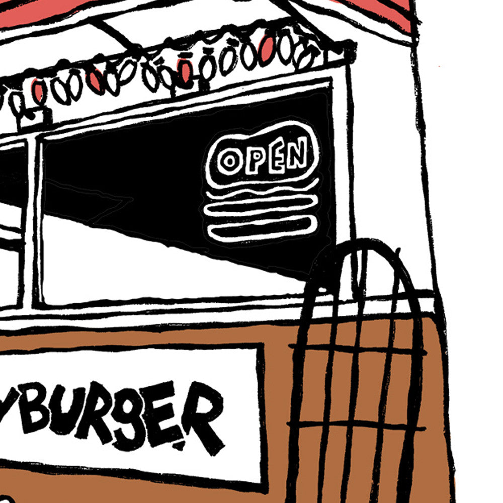 Krazy Jim’s Blimpy Burger Print – Ann Arbor Icon by Tebeau | John ...